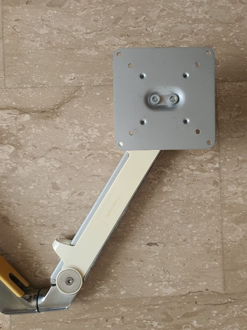 HUMANSCALE M2 Single Monitor Screen Arm Clamp Mount WHITE trim with ...