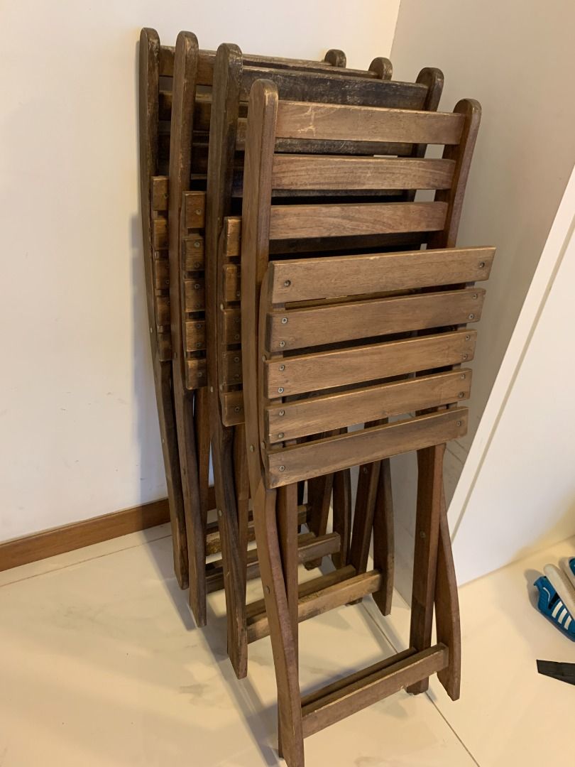 4 x IKEA ASKHOLMEN Outdoor Chairs, Furniture & Home Living, Furniture ...