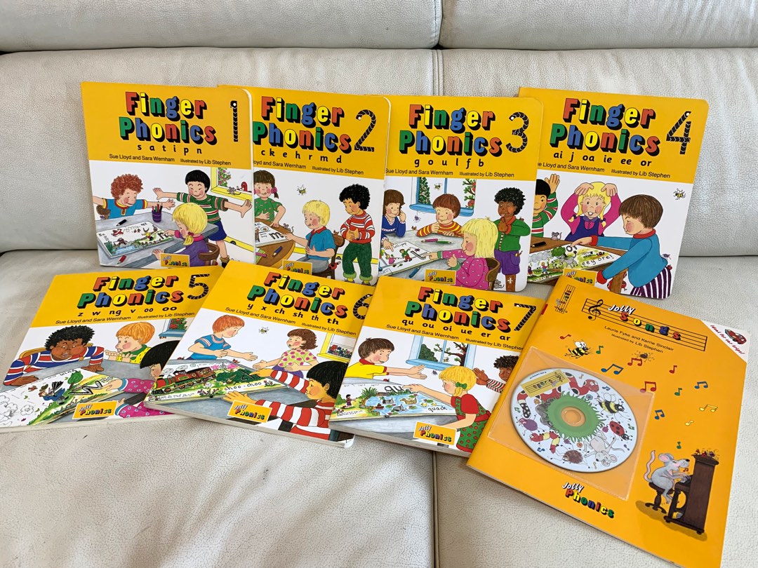 Jolly Phonics Finger Phonics 1-7, Hobbies & Toys, Books & Magazines ...