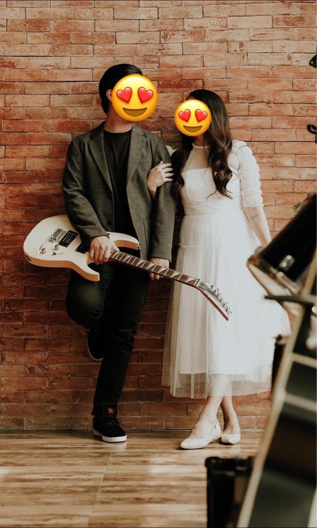 Karimadon White Midi Pre Nup Dress on Carousell