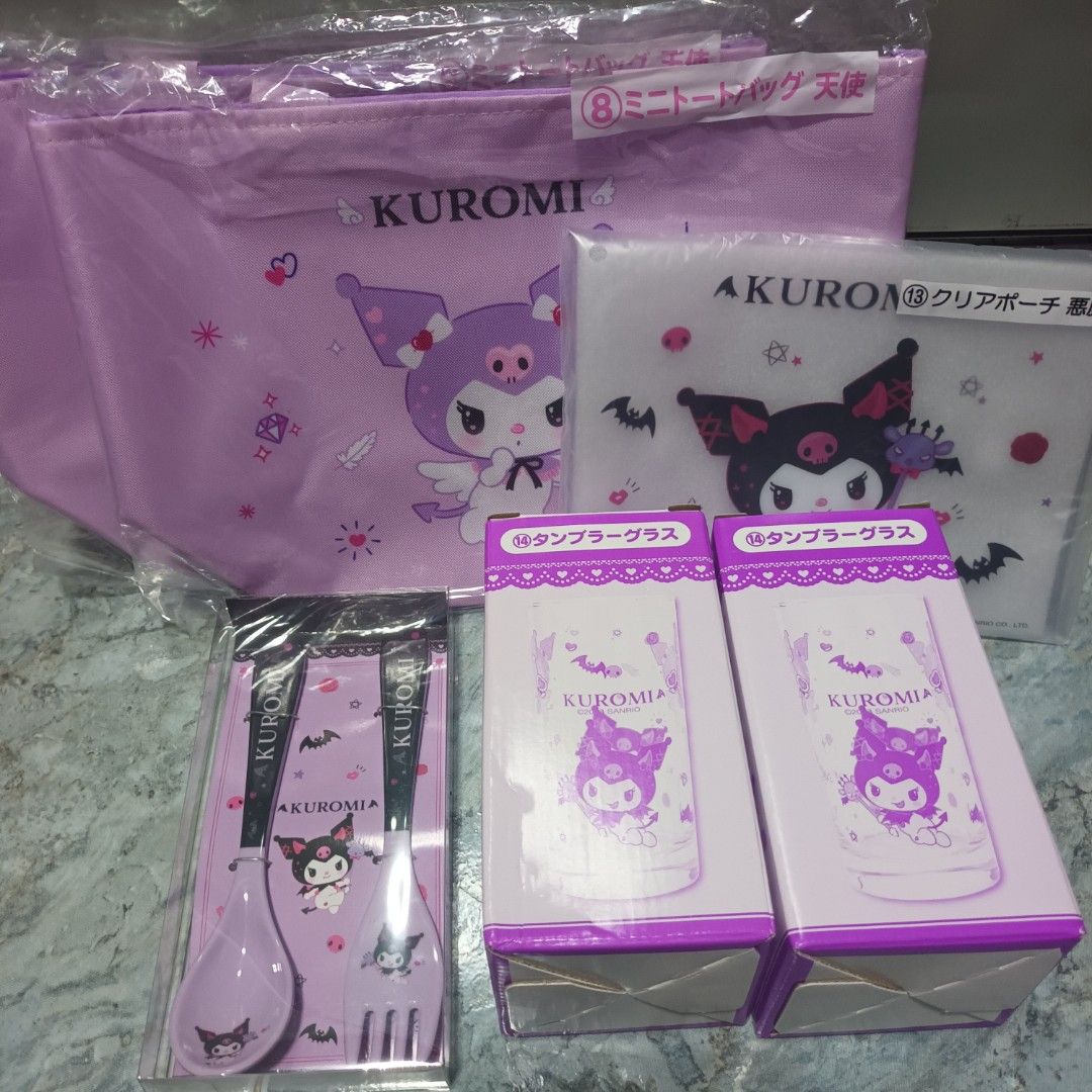 Kuromi Angel or Devil Sanrio Kuji Prize 5/8/13/14 - BAGS/POUCH/CUPS ...