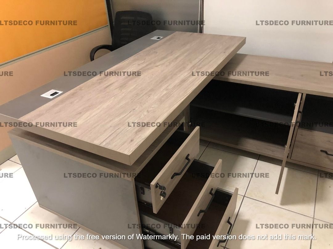 L Shape Executive Table, Office Table, Office Partition & Furniture ...