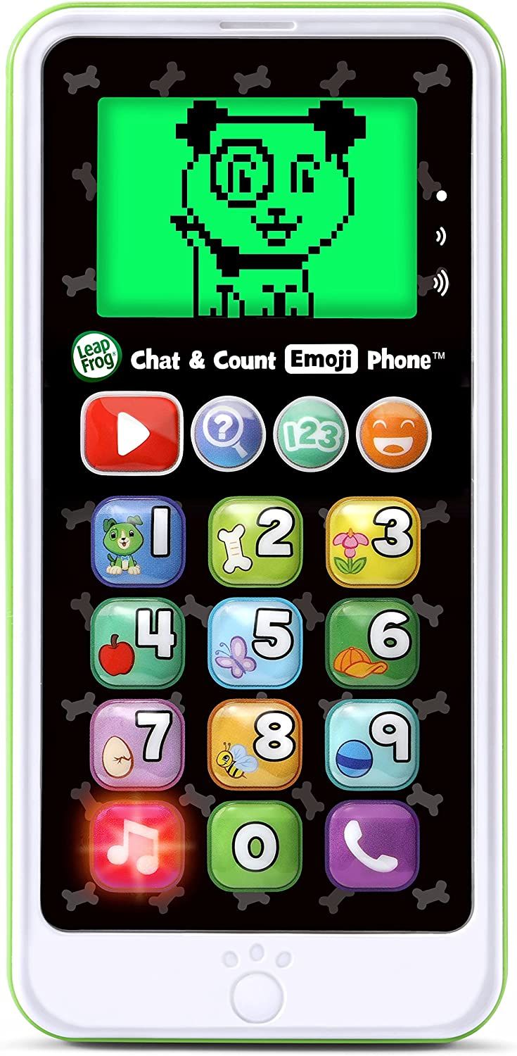 LeapFrog 80-603700 Chat and Count Emoji Smart Phone Learning Toy, Green ...