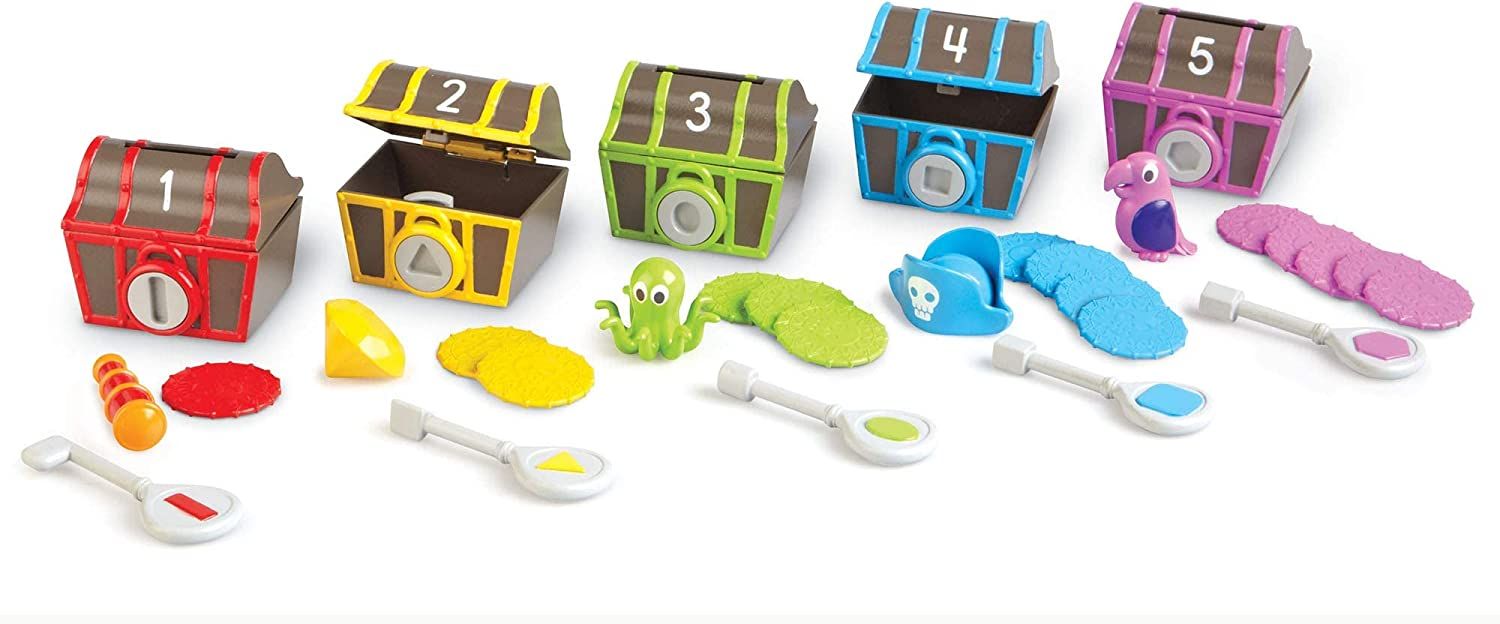 Learning Resources LER6808 Sorting Surprise Treasure Chests Set (30 Piece), Hobbies & Toys, Toys ...