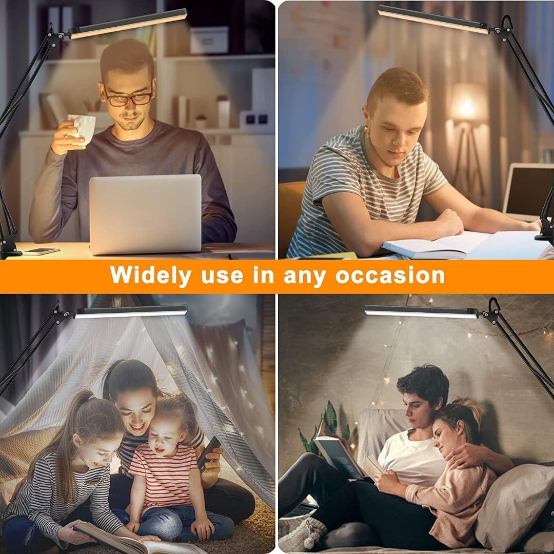 LED Desk Lamp Adjustable Clamp Light, Furniture & Home Living, Lighting ...