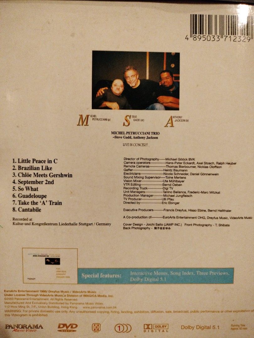 Legendary Jazz Giants Michel Petrucciani Trio Live in Concert original ...