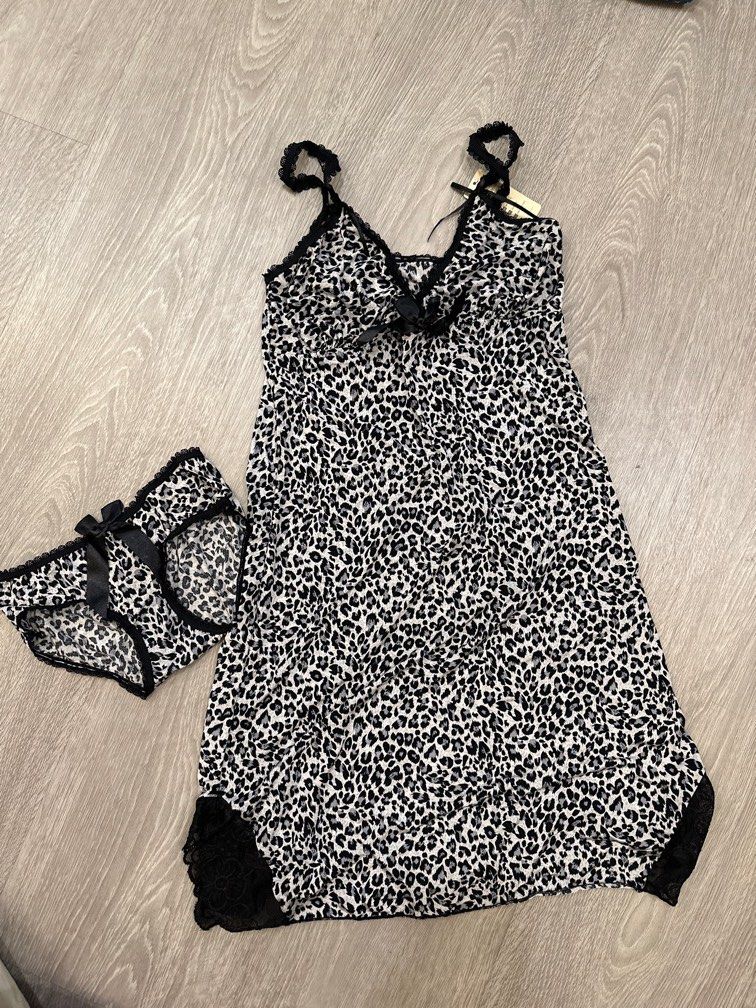 Leopard print Lingerie, Women's Fashion, New Undergarments & Loungewear ...