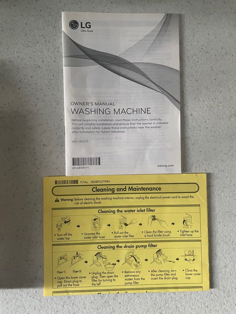 LG Washing Machine front load w touch screen, TV & Home Appliances ...