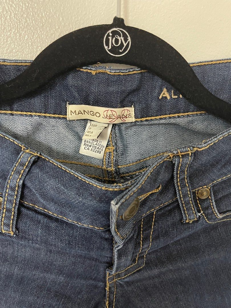 Mango blue maong denim pants on Carousell