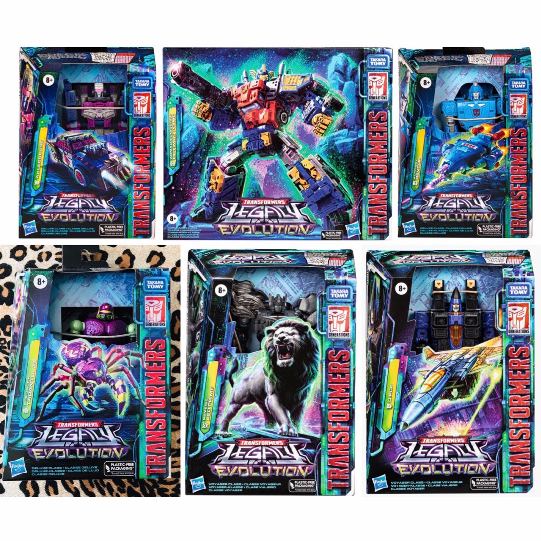 MISB Transformers Legacy Evolution Deluxe Devcon, Tarantulas, Axlegrease, Beachcomber & Paradise ...