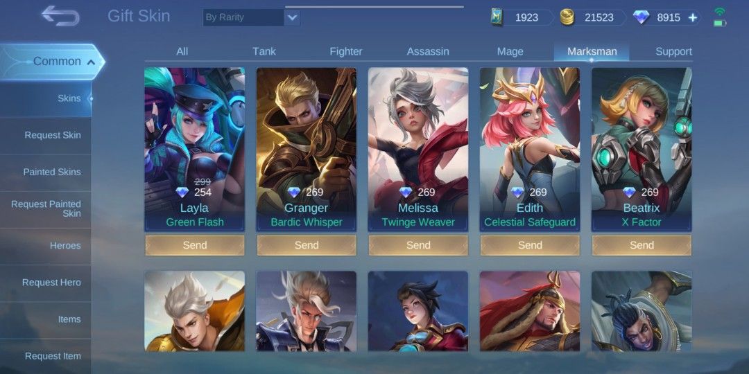 MLBB Skins via Gift, Video Gaming, Video Games, Others on Carousell