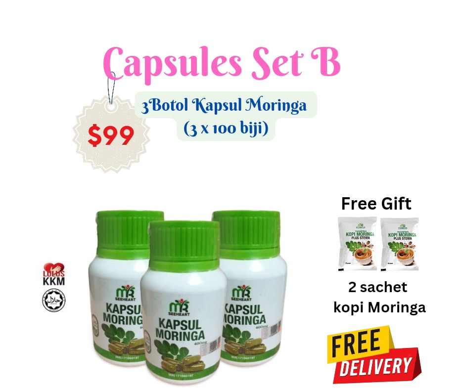 Moringa 3x 100s [MR Moringa Capsule 100s x 3], Health & Nutrition ...