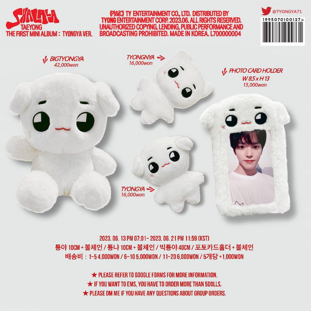 nct taeyong tyongya tyongnya doll, Hobbies & Toys, Memorabilia ...