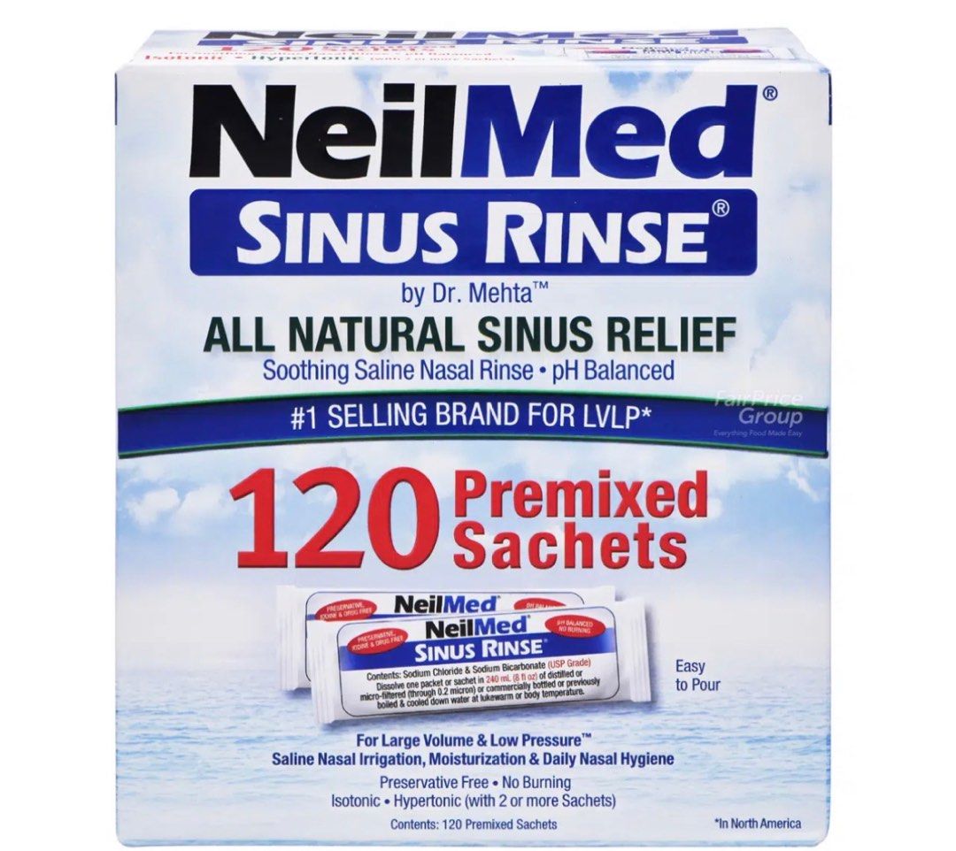 NeilMed Sinus Rinse Premixed Sachets, Health & Nutrition, Medical ...
