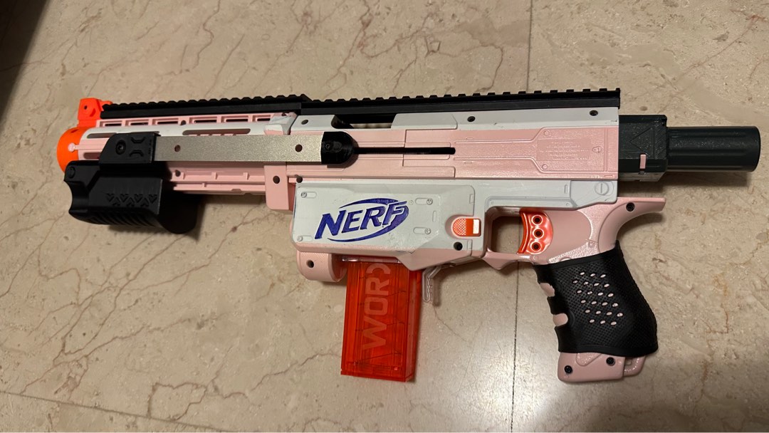 Nerf Retaliator painted Pink (Short Dart mod), Hobbies & Toys, Toys ...