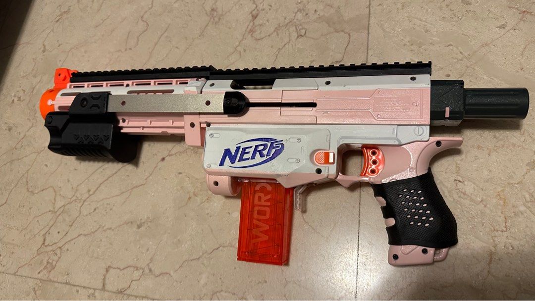 Nerf Retaliator painted Pink (Short Dart mod), Hobbies & Toys, Toys ...