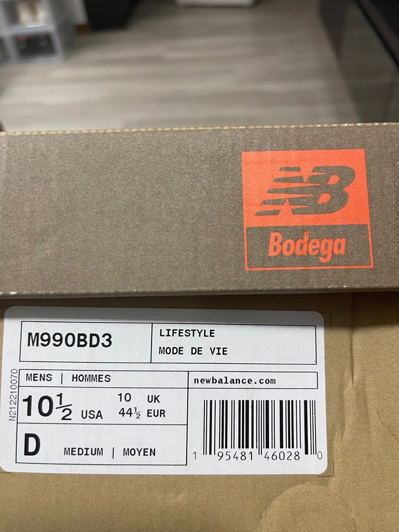 New Balance 990v3 Bodega Here to Stay US10.5, Men's Fashion, Footwear ...