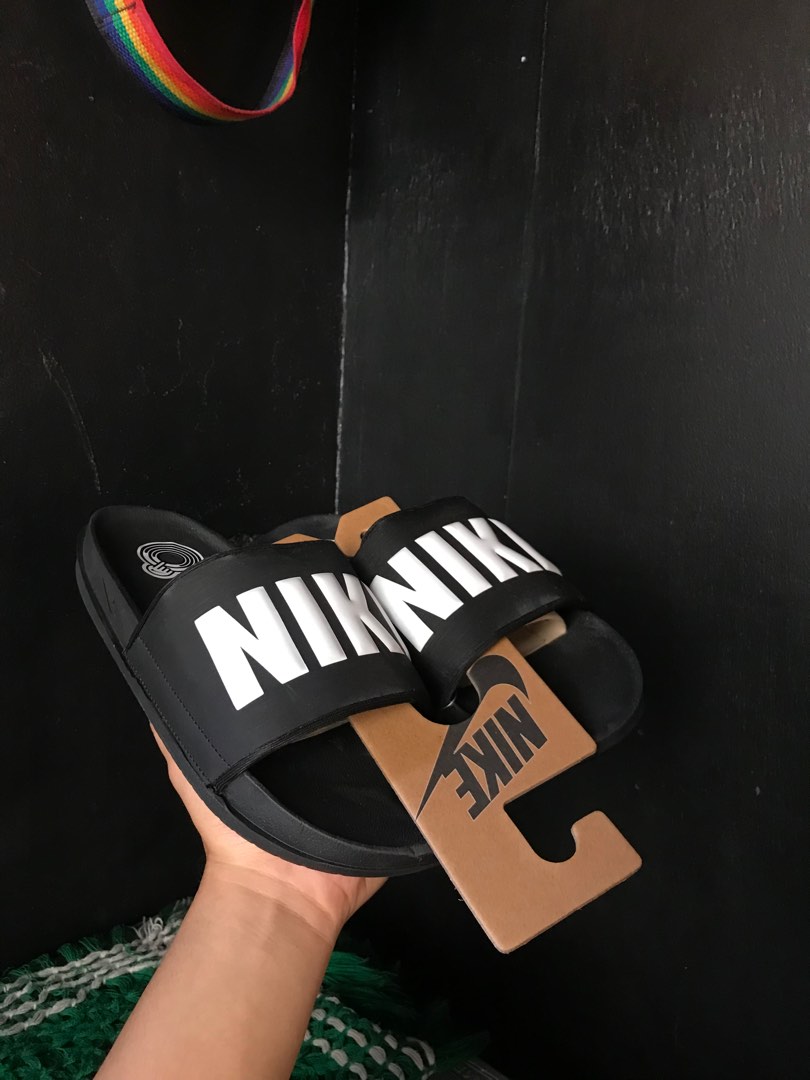 NIKE OFFCOURT SLIDES B&W, Men's Fashion, Footwear, Slippers & Slides on ...