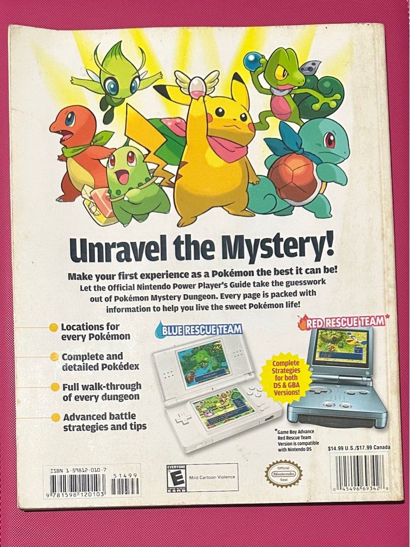 Nintendo Power Pokemon Mystery Dungeon Guidebook, Video Gaming, Video ...