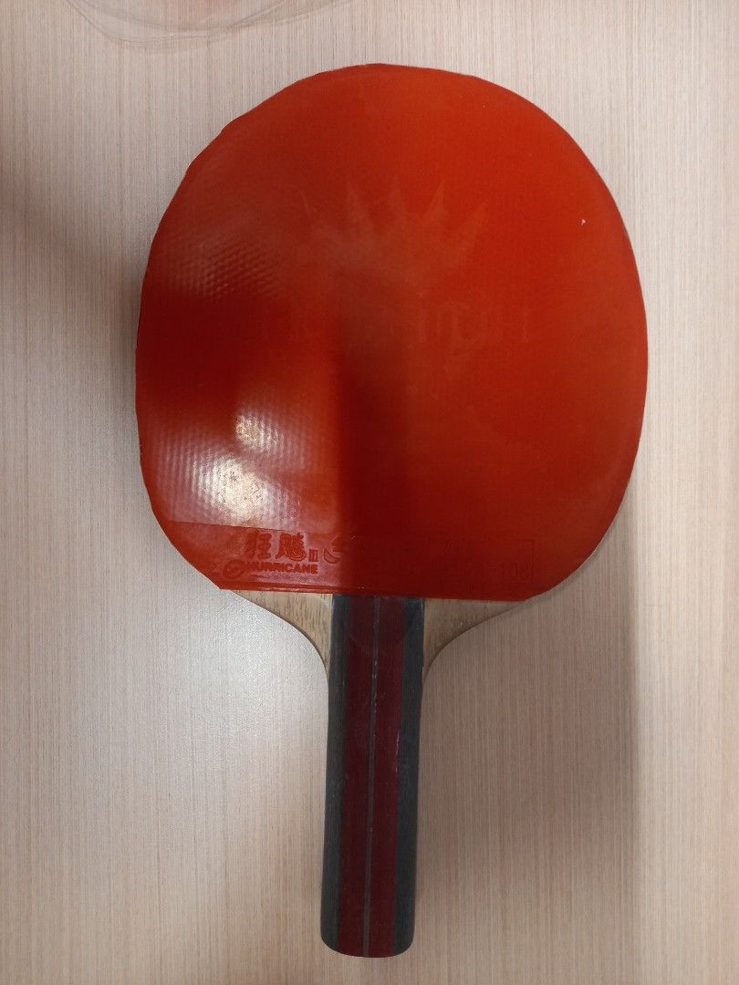Nittaku Latika Carbon Table Tennis Bat with DHS Hurricane 3 Rubber ...
