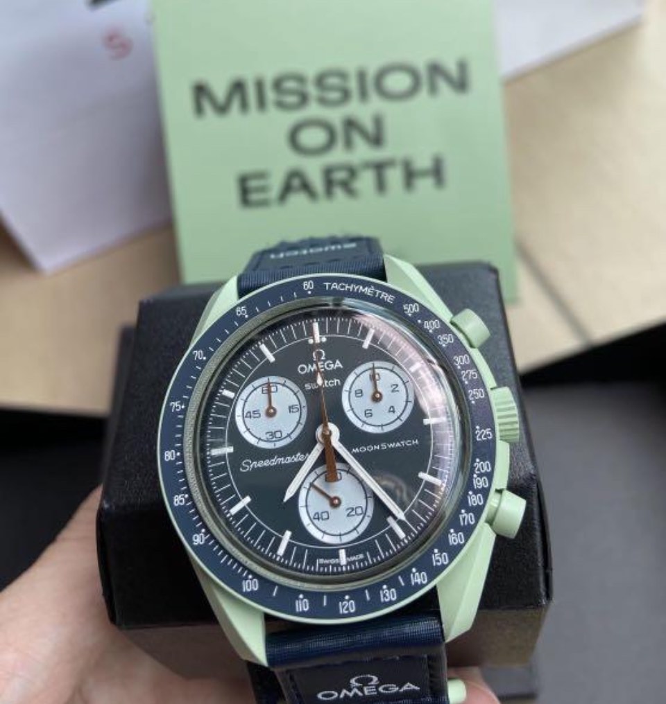 Omega x Swatch Earth Watch, Luxury, Watches on Carousell