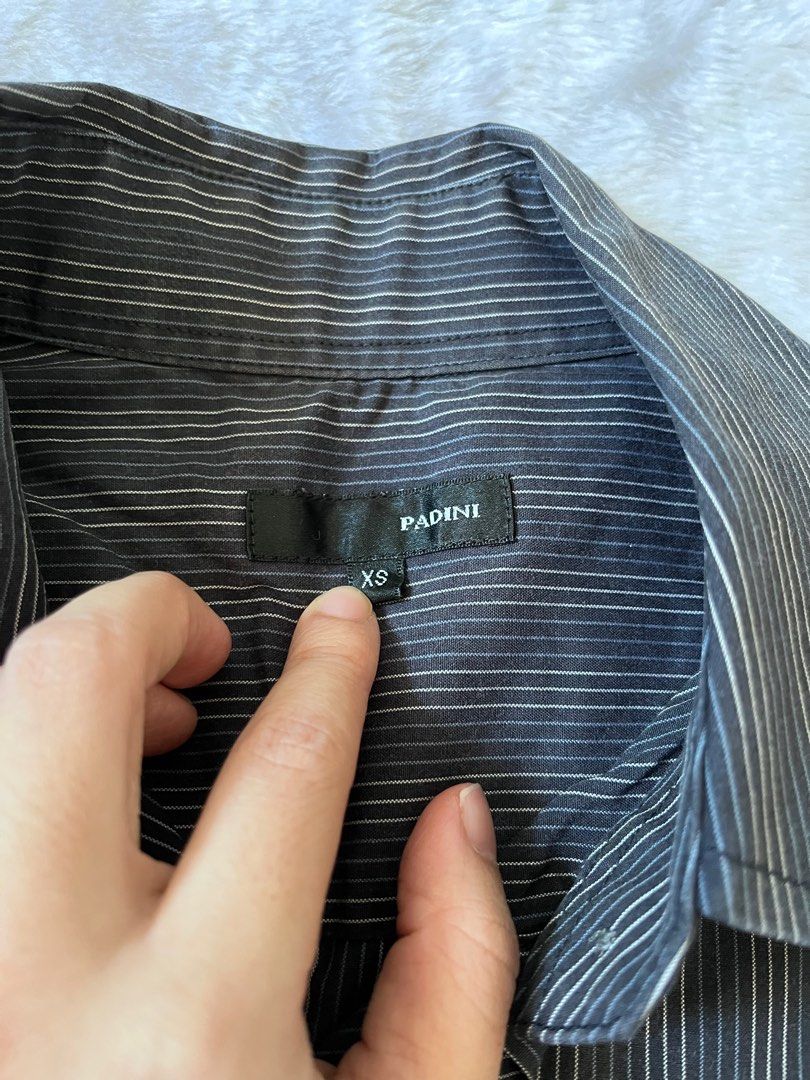 Padini Woman Dark Blue Stripes Formal Shirt, Women's Fashion, Tops ...