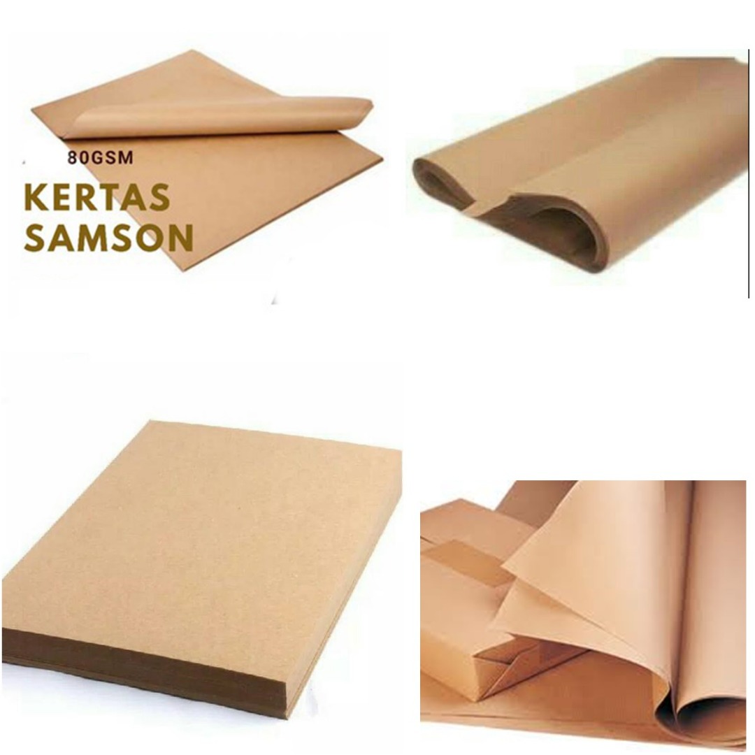 Paper Kertas Samson Paper Kraft Full Size Coklat 90 x 120 cm, Desain ...