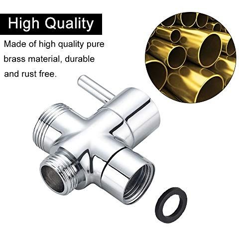 PEREFTSELL 3-Way Shower Arm Diverter Valve G1/2"Brass Shower Splitter ...