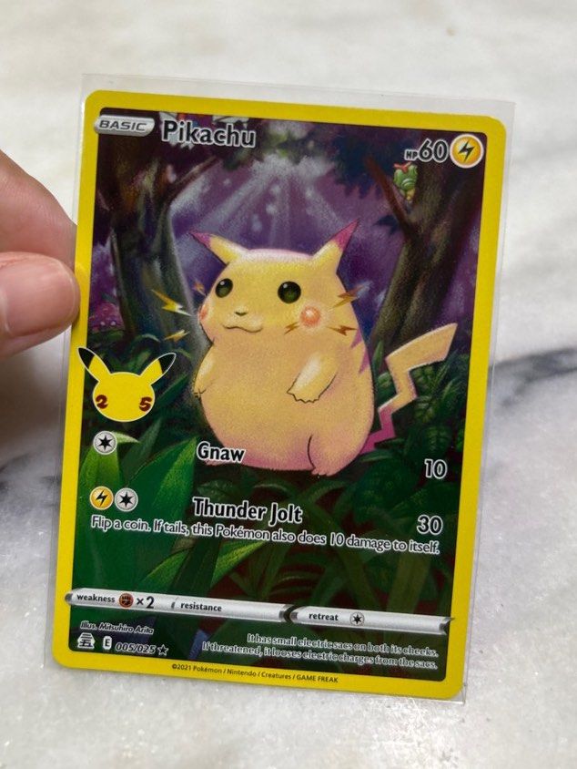 Pikachu full art celebration, Hobbies & Toys, Toys & Games on Carousell