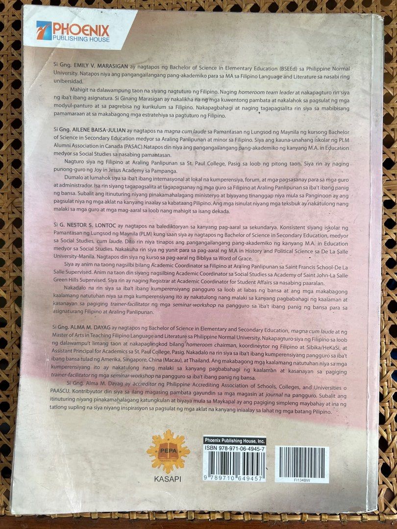 Pinagyamang Pluma 6 / Filipino Book for Grade 6, Hobbies & Toys, Books ...