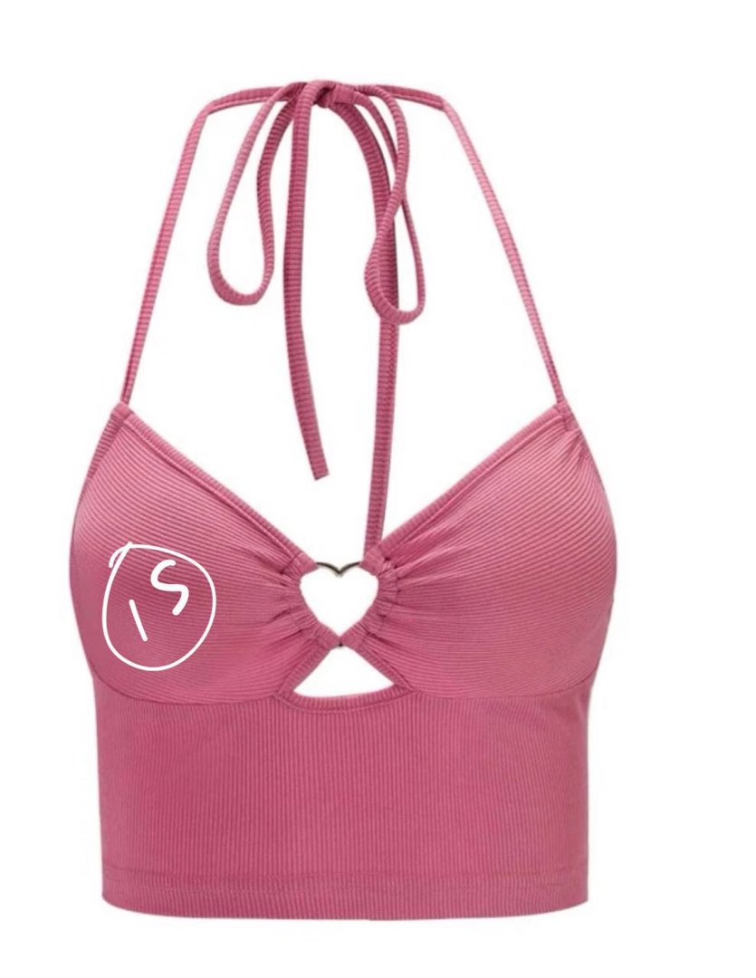 Pink halter top!, Women's Fashion, Tops, Sleeveless on Carousell