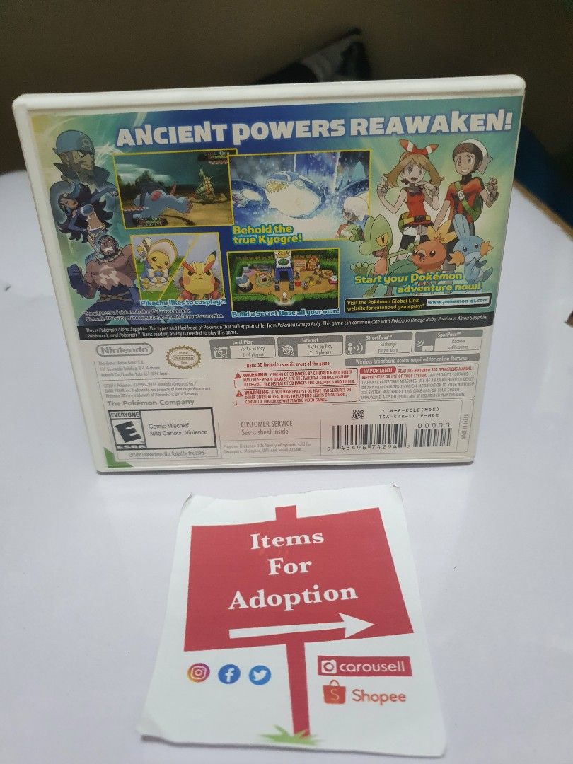 Pokemon Alpha Sapphire (Nintendo 3DS, Usa) on Carousell