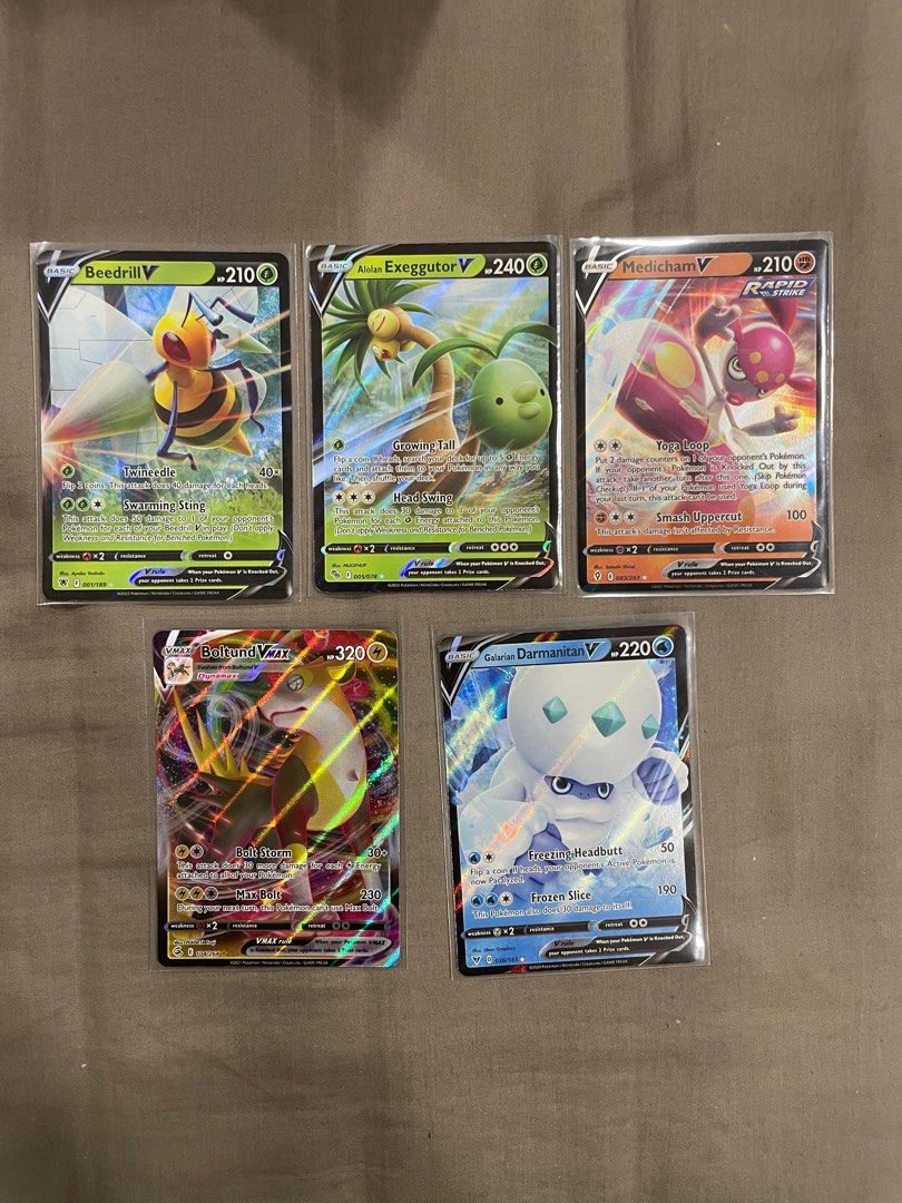 POKEMON ENGLISH TCG BOLTUND VMAX DARMANITAN MEDICHAM EXEGGUTOR BEEDRILL ...