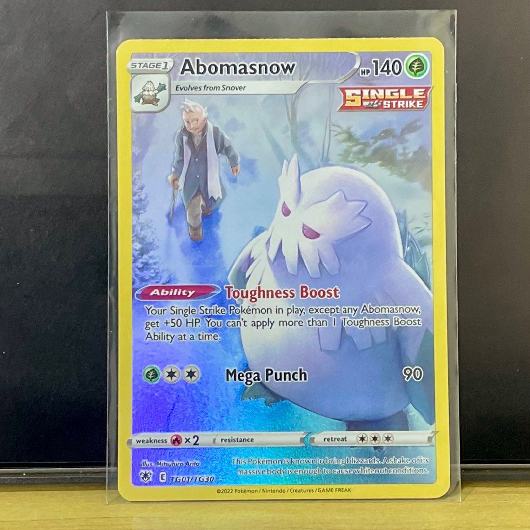 Pokémon TCG - Abomasnow Sword Shield Astral Radiance TG01/TG30, Hobbies ...