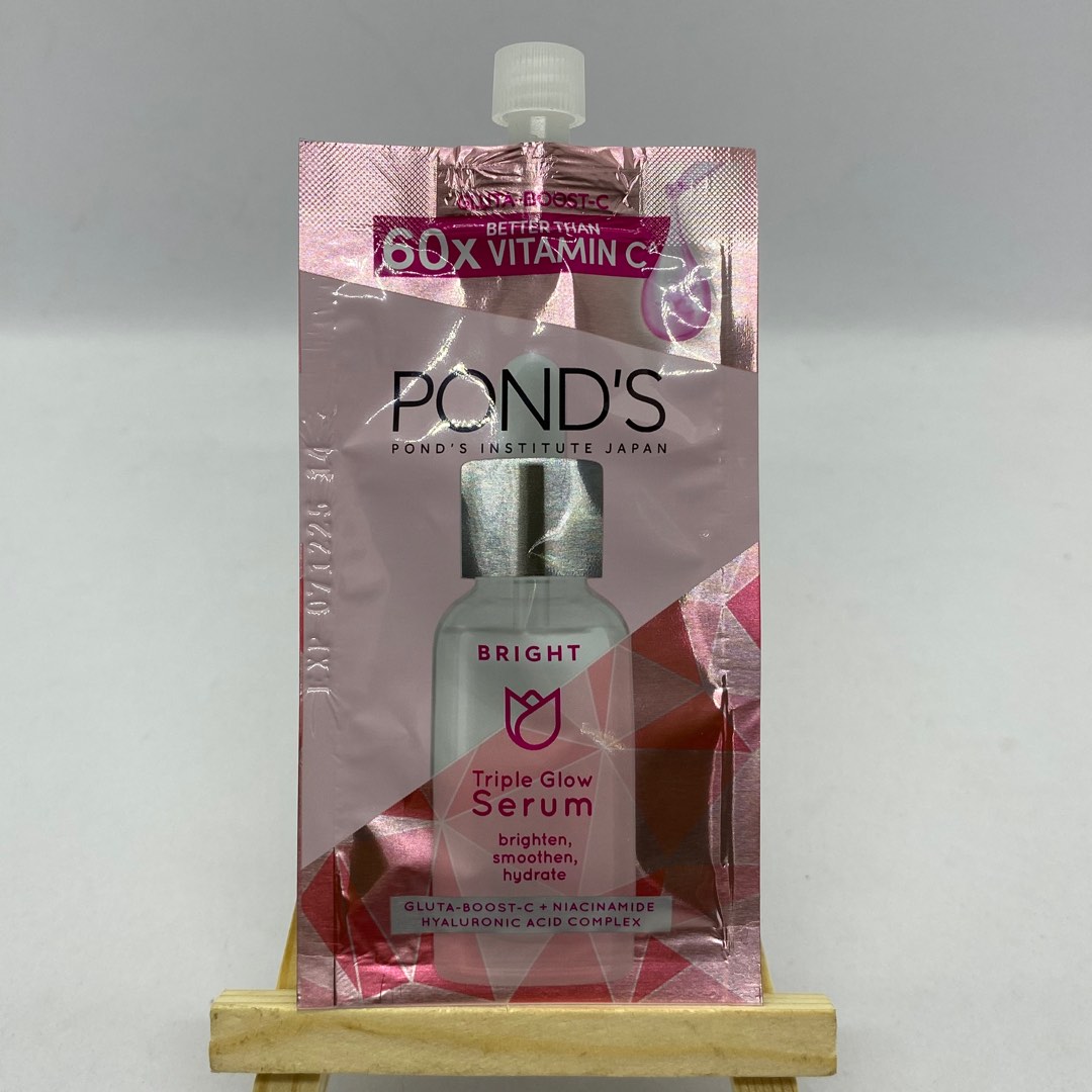 Ponds Bright Triple Glow Serum with Gluta-Boost C + Niacinamide ...