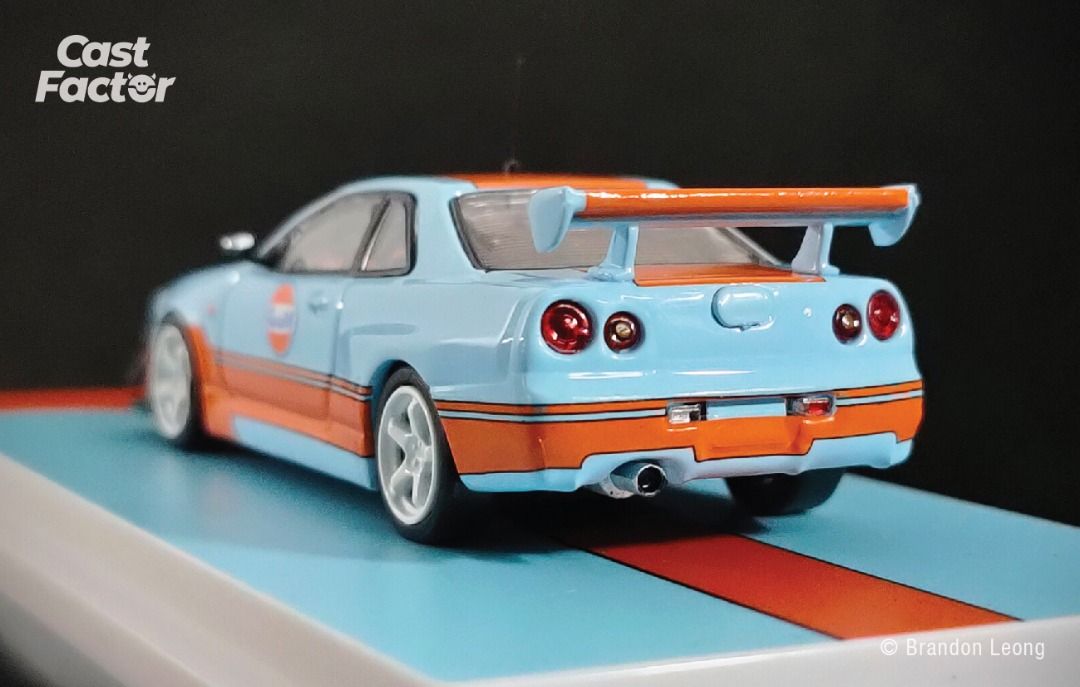 Pop Race - Nissan Skyline GT-R R34 GULF, Hobbies & Toys, Toys & Games ...