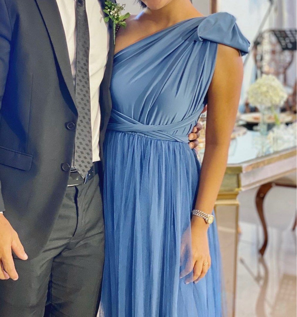 Powder blue infinity dress tulle on Carousell