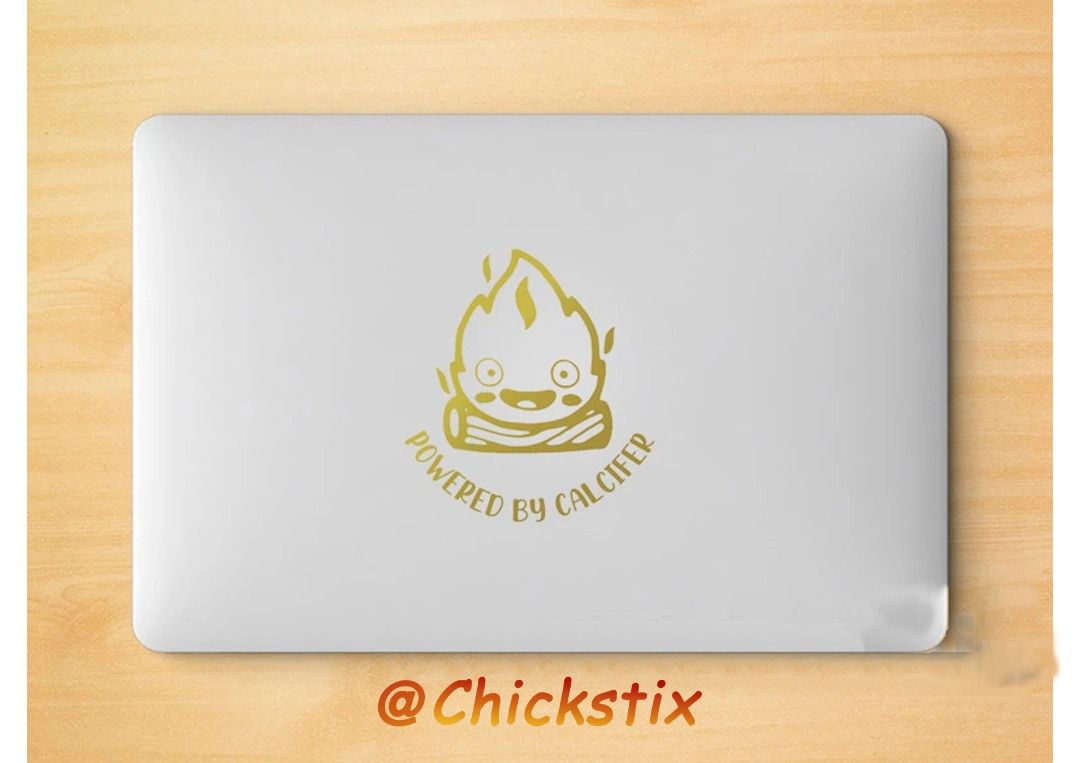 Powered by Calcifer decal sticker for car / motorbike/Foldies/Bicycles ...