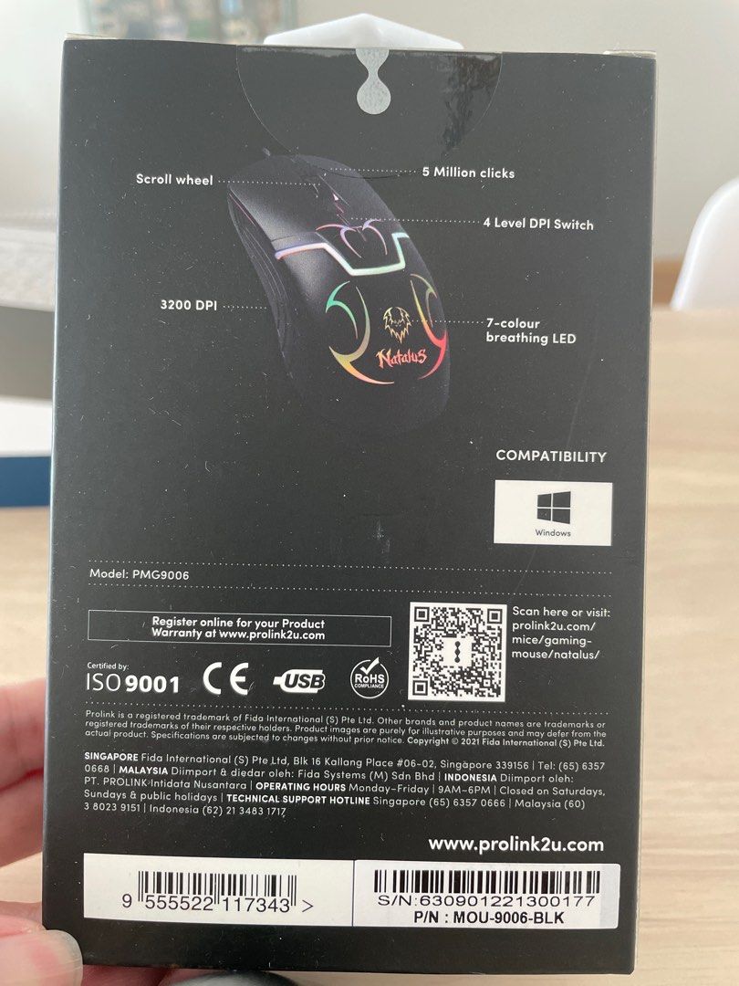 Prolink Illuminated Gaming Mouse (PMG9006), Computers & Tech, Parts ...