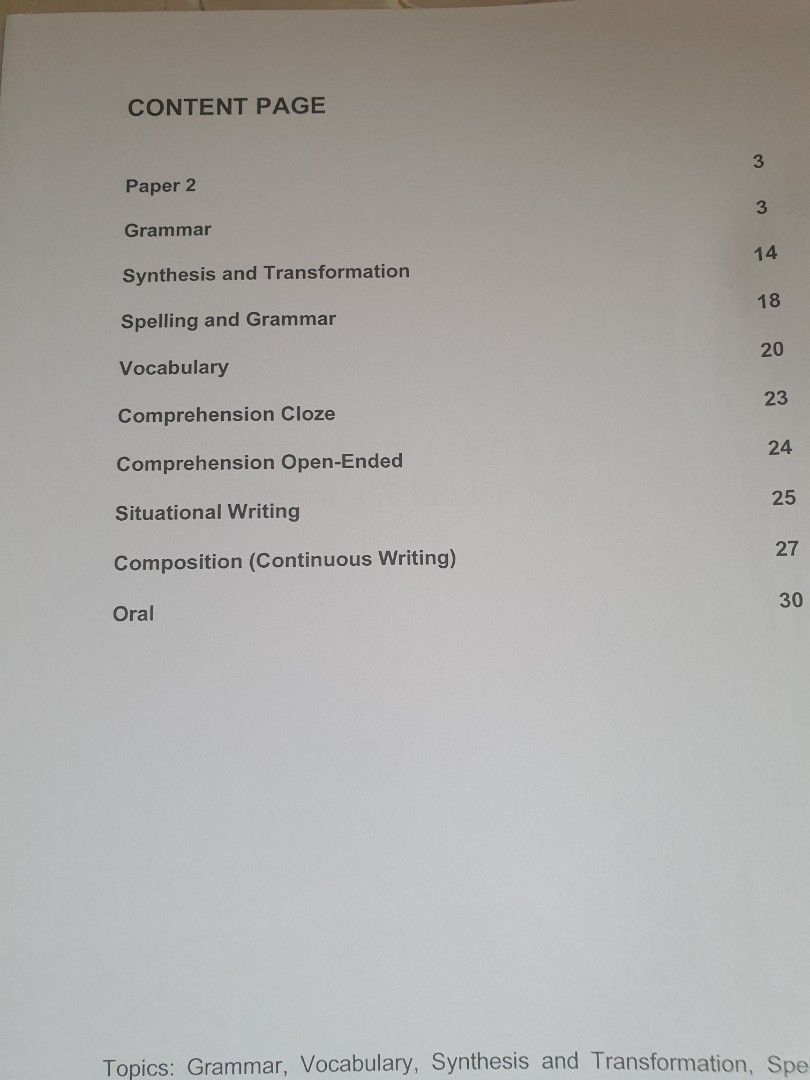 PSLE English Top school Notes, Hobbies & Toys, Books & Magazines ...