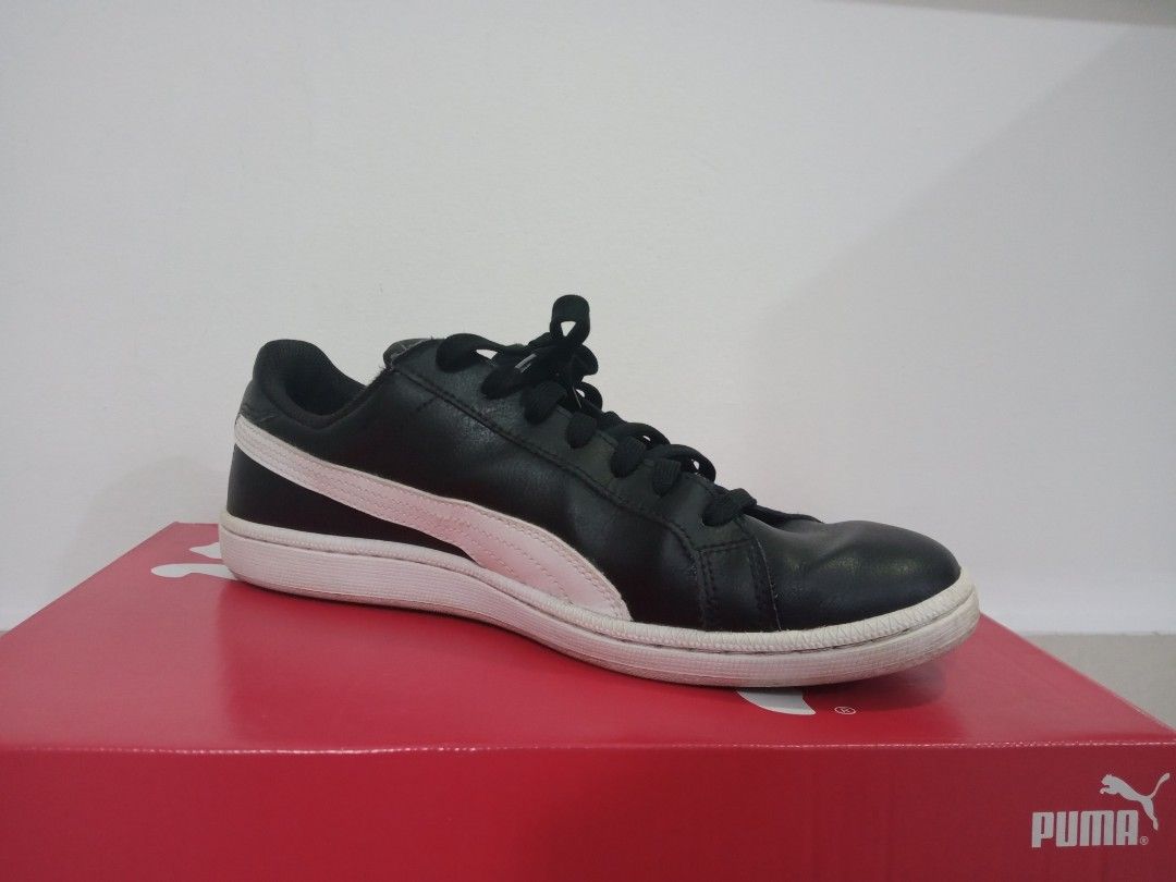 Puma Smash Leather 'Black White', Men's Fashion, Footwear, Sneakers on ...