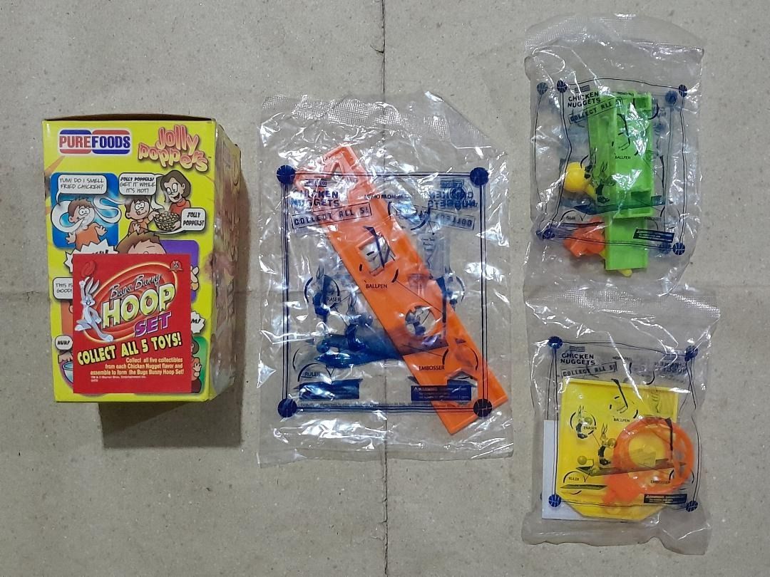 PUREFOODS Brand CHICKEN NUGGETS Exclusive BUGS BUNNY HOOP Plastic Toys ...