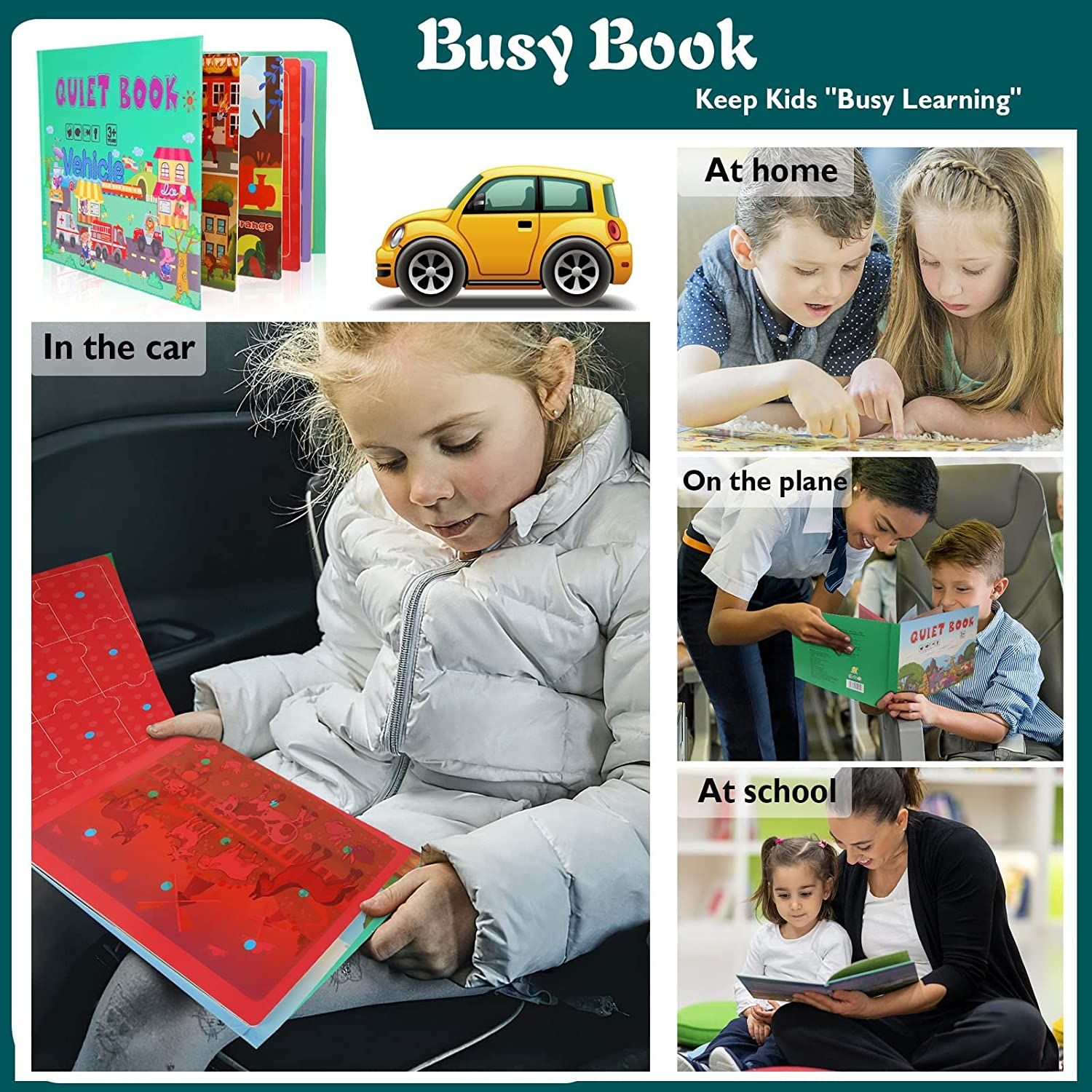 Quiet Book for Toddlers, Montessori Activity Toys Busy Book Sensory ...