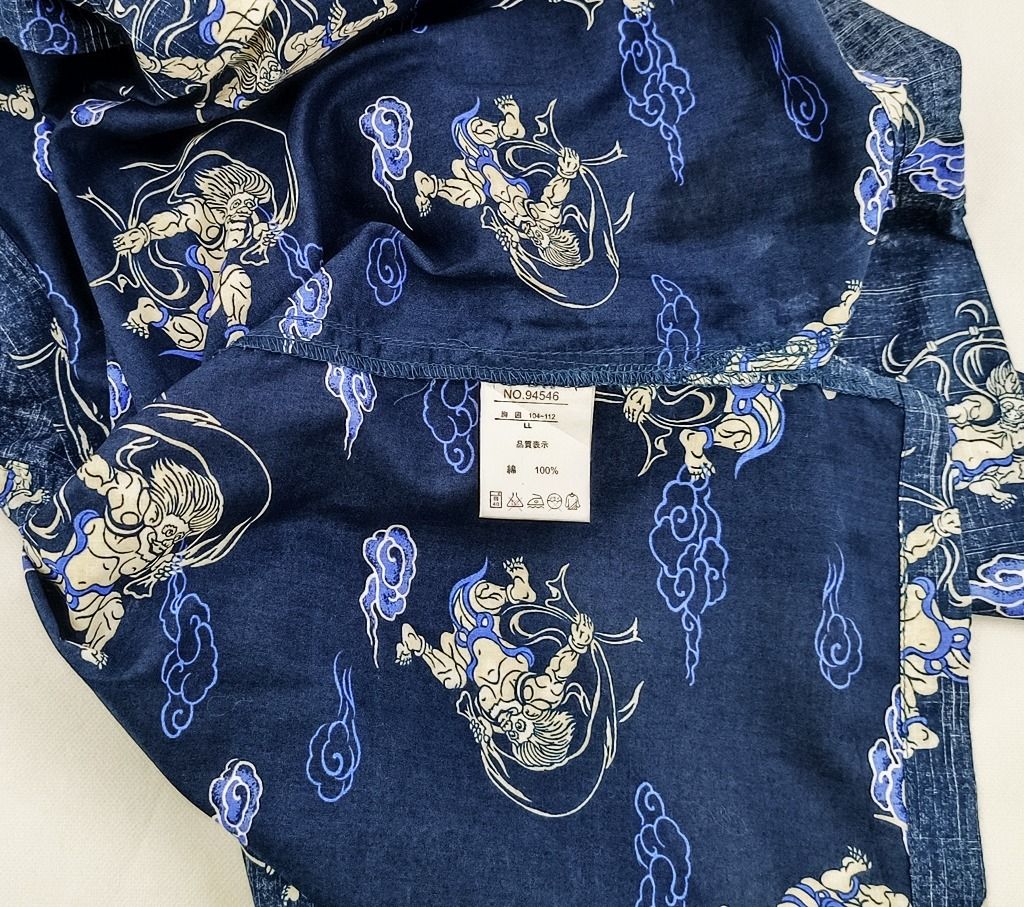 RAIJIN FUJIN taisho roman reverse over print sukajan, Men's Fashion ...