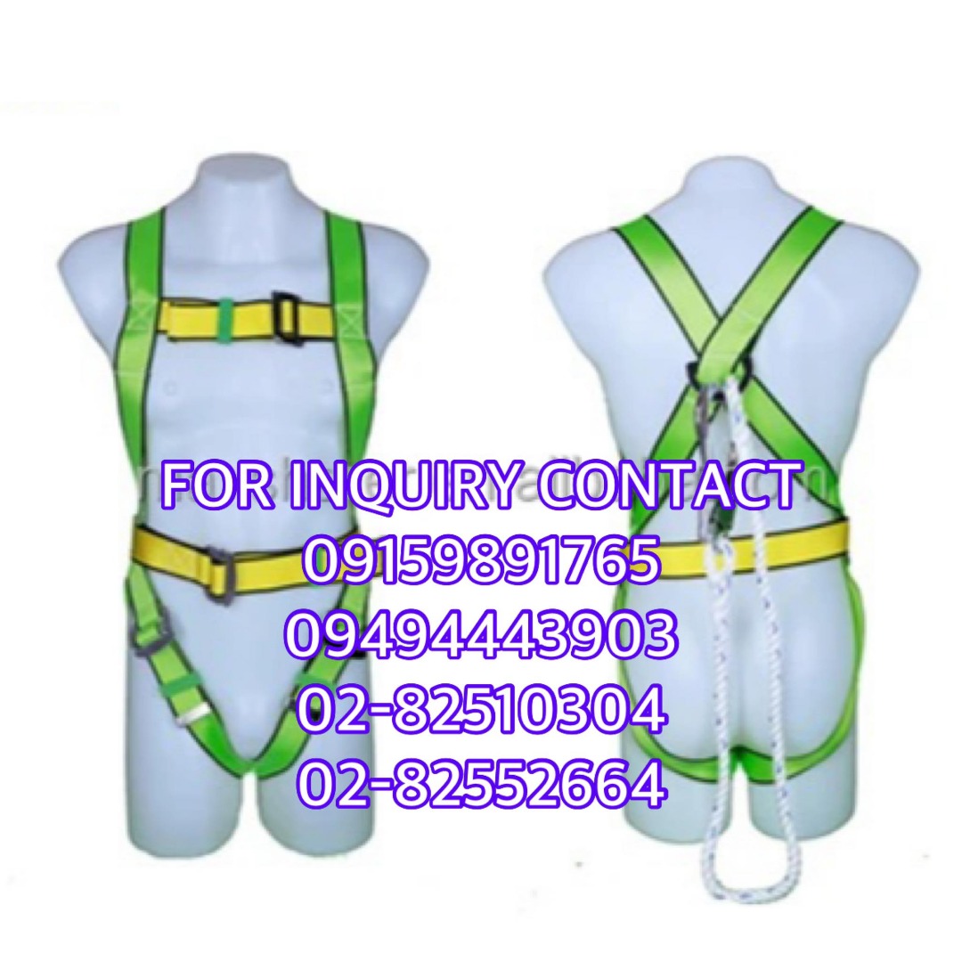Safety Harness Full Body Harness with Chest Lock Single Lanyard Big ...