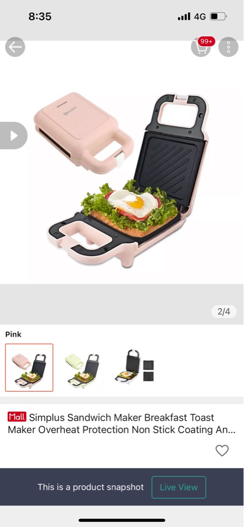Sandwich maker, Food & Drinks, Homemade Bakes on Carousell