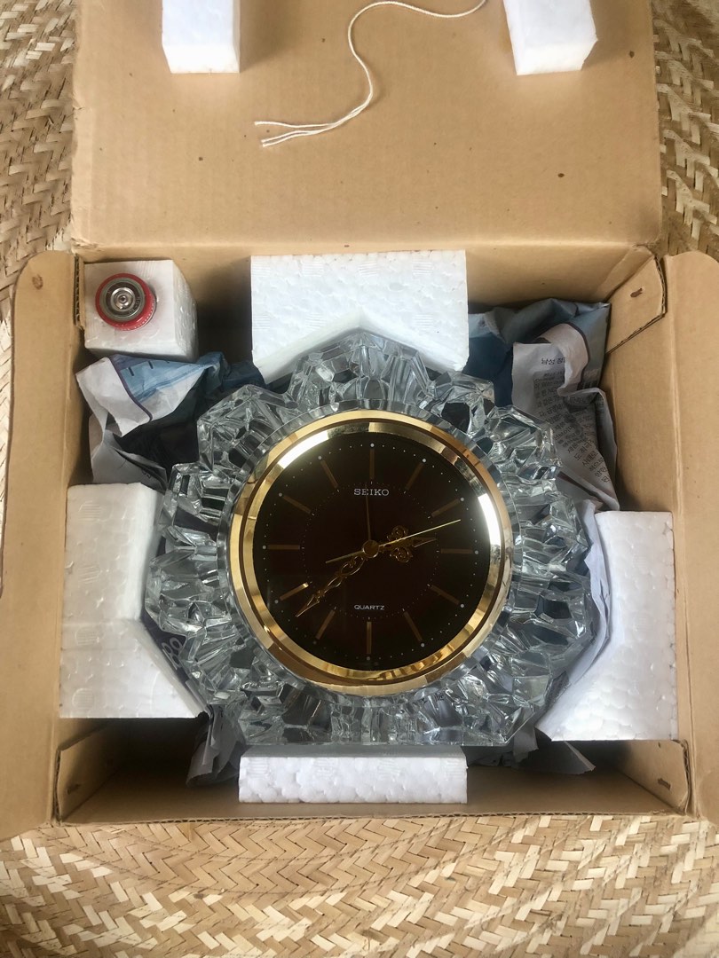 Seiko Crystal Table Clock/Japan on Carousell