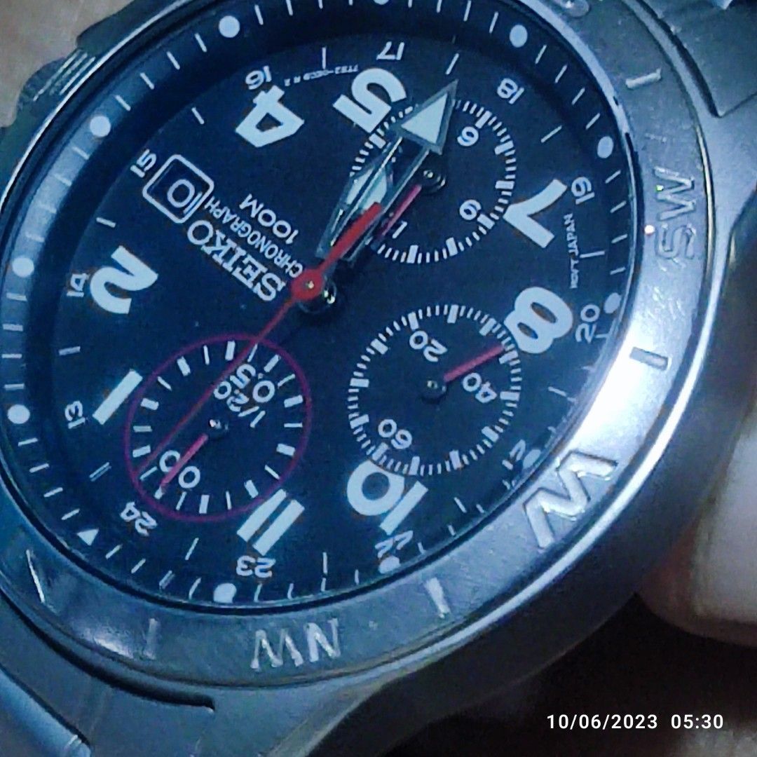 Seiko Field Watch Quartz Chronograph Gun Metal Finish on Carousell