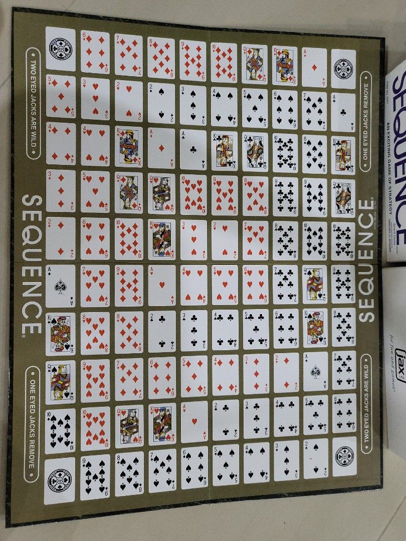 Sequence board game, Hobbies & Toys, Toys & Games on Carousell