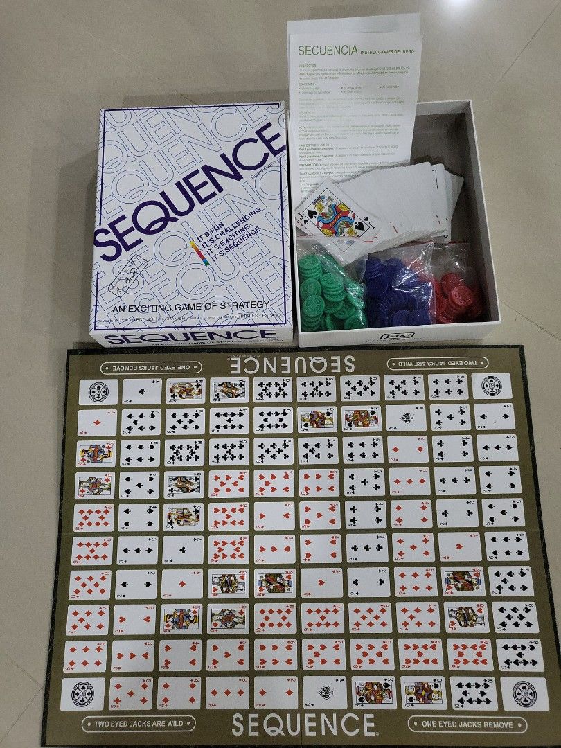 Sequence board game, Hobbies & Toys, Toys & Games on Carousell